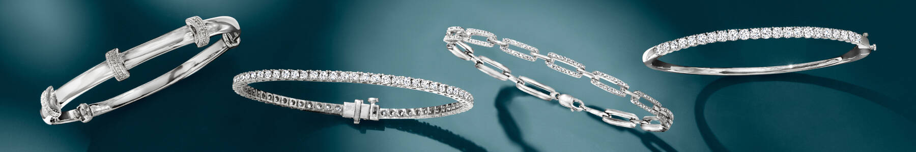 silver diamond bangle bracelets