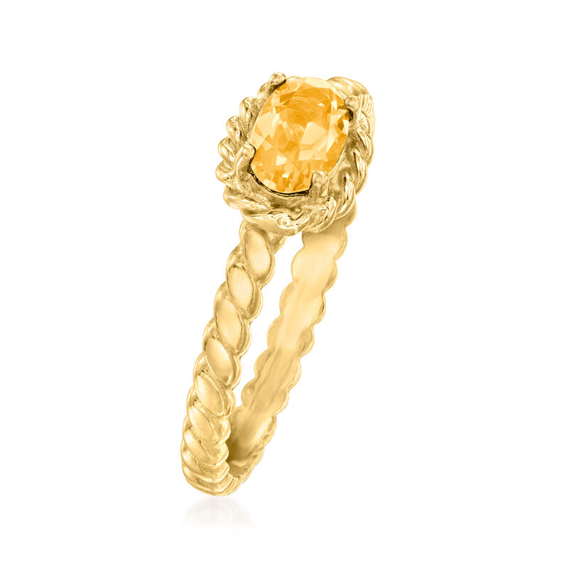 .40 Carat Citrine Twisted Ring in 18kt Gold Over Sterling | Ross Simons