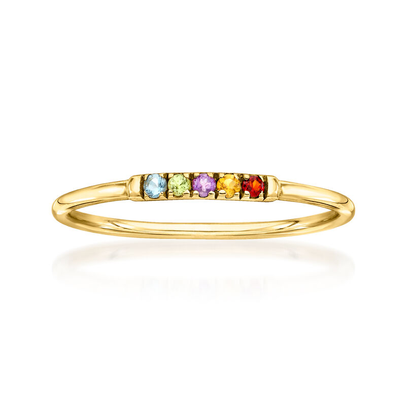 Multi-Gemstone Ring in 10kt Yellow Gold | Ross Simons