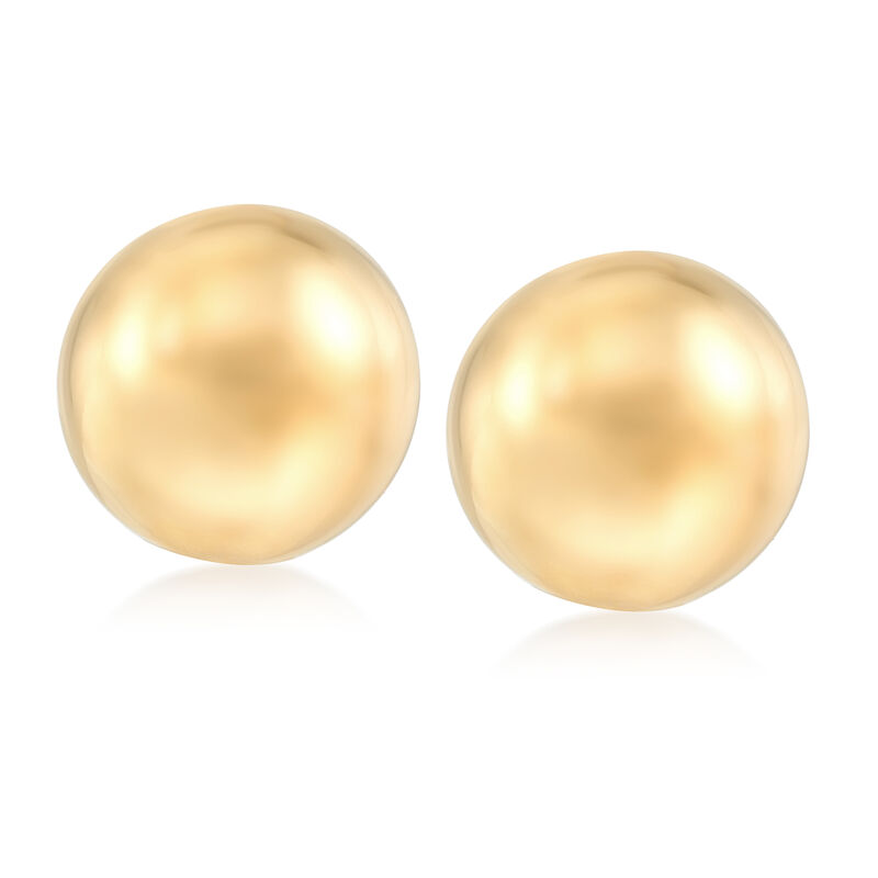 Italian 20mm 18kt Gold Over Sterling Dome Clip-On Earrings