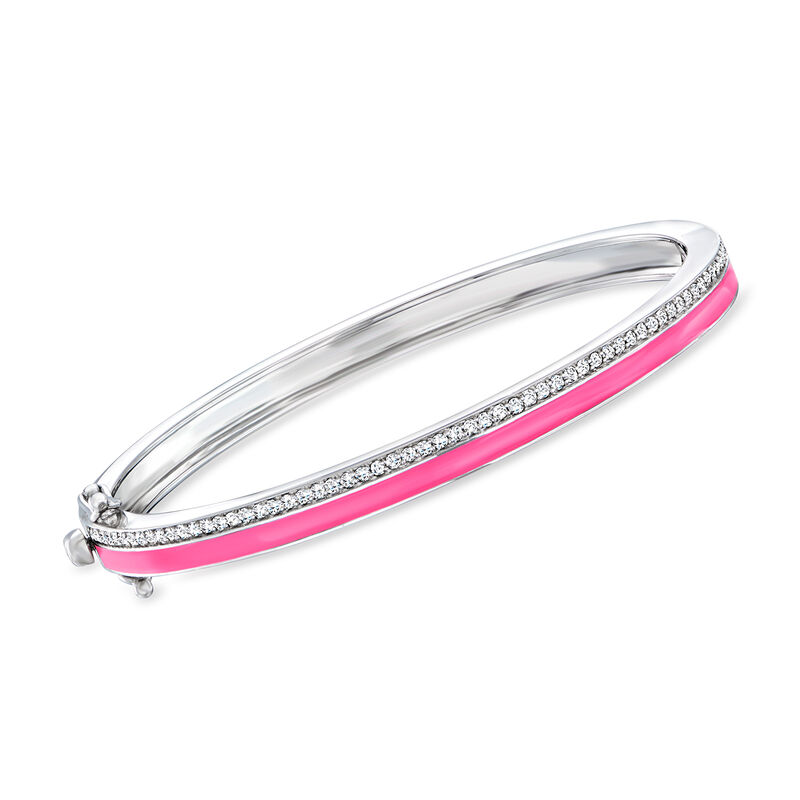 pink enamel bangle