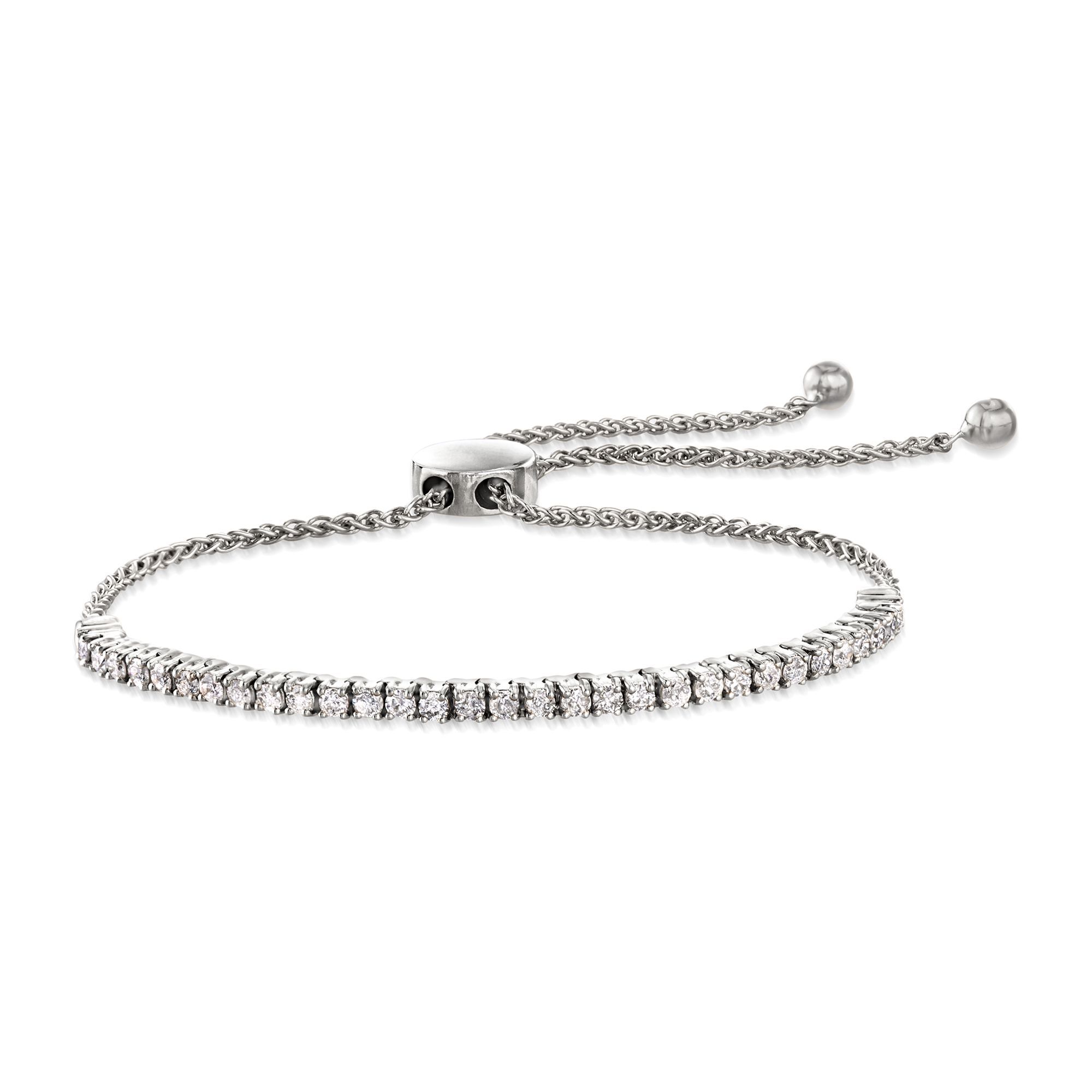 Diamond bolo bracelet sterling silver store