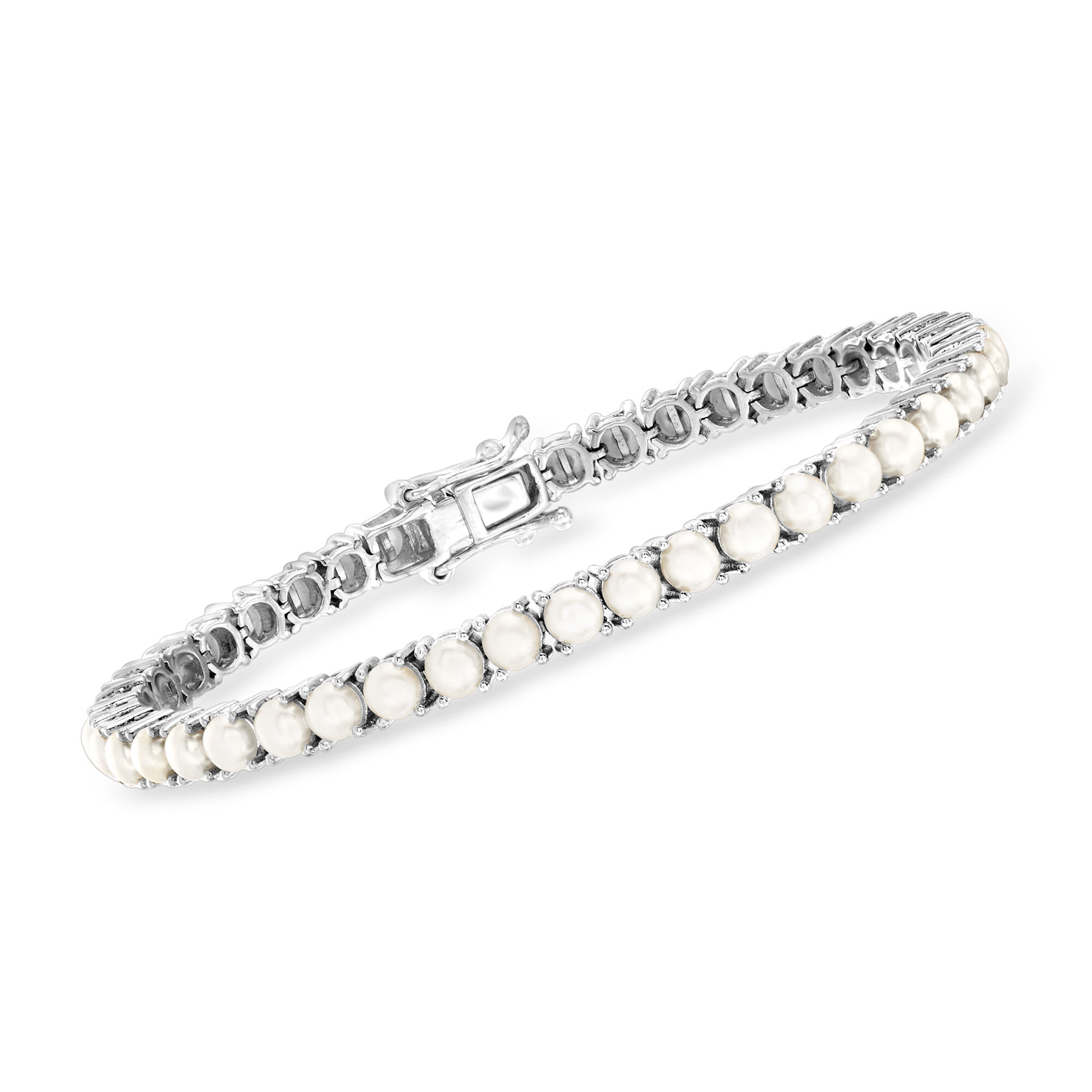 Pearl and diamond tennis bracelet store