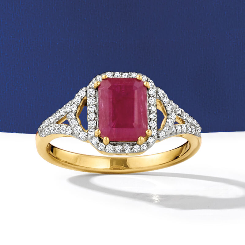 ruby ring yellow gold