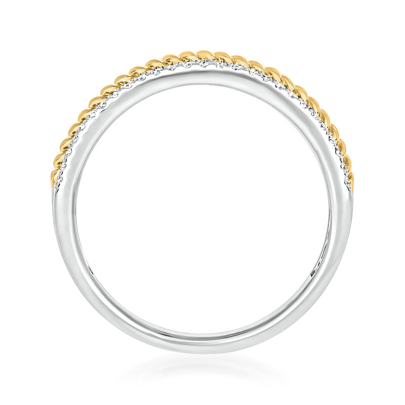 .25 ct. t.w. Diamond Twisted Ring in Sterling Silver and 18kt Gold Over Sterling. Size 8 | Ross ...