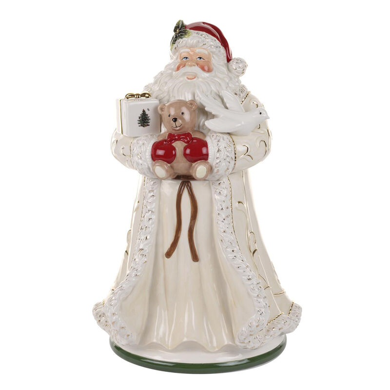 Spode "Christmas Tree Gold" Figural Santa Cookie Jar