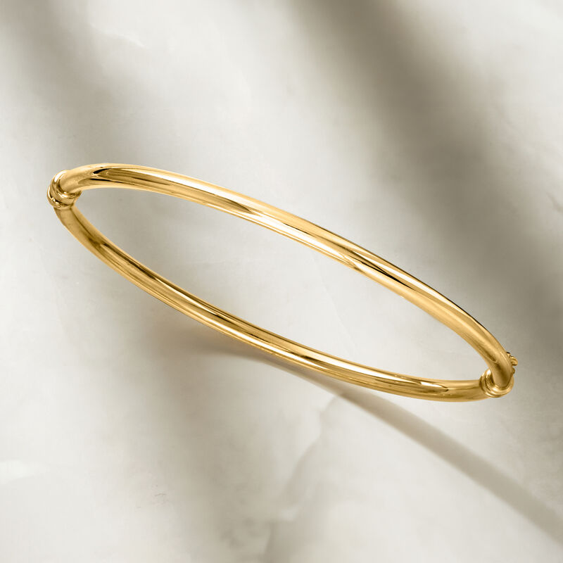 Italian 10kt Yellow Gold Polished Bangle Bracelet