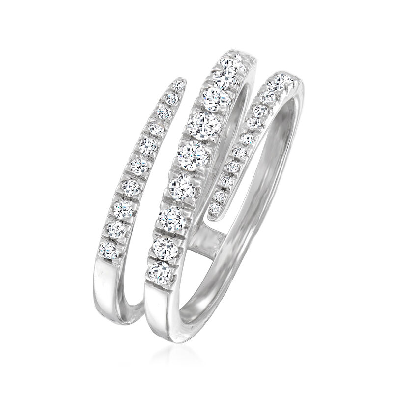 .50 ct. t.w. Diamond Wrap Ring in Sterling Silver | Ross Simons