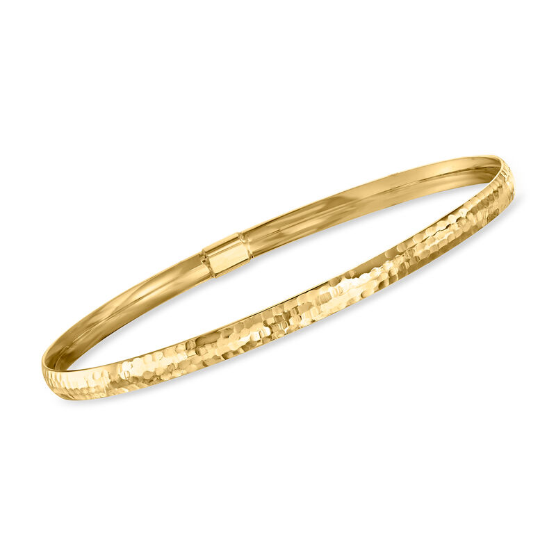 hammered gold bangle