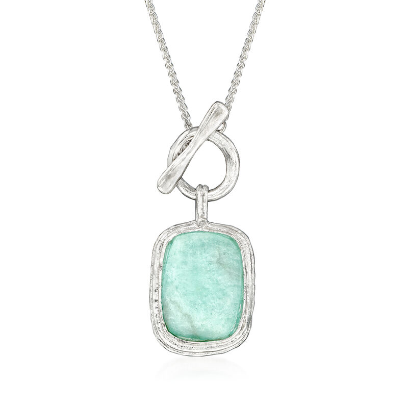 Roman Glass Toggle Necklace in Sterling Silver | Ross Simons
