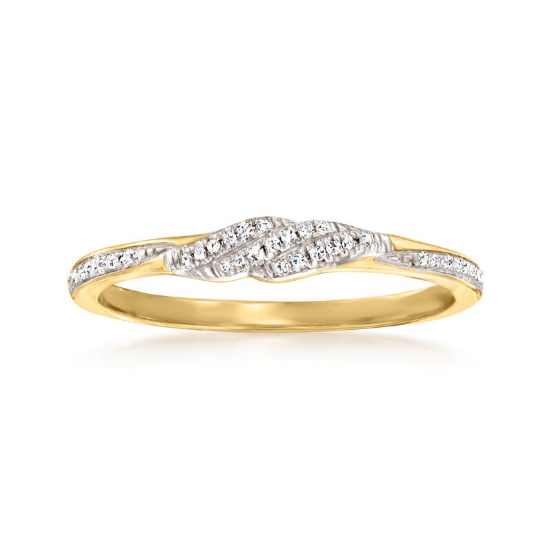 Diamond-Accented Ring in 10kt Yellow Gold | Ross Simons