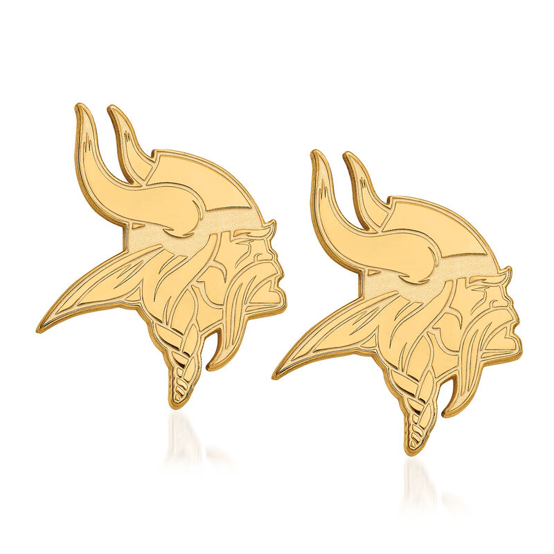 14kt Yellow Gold NFL Minnesota Vikings Extra Small Stud Earrings | Ross ...