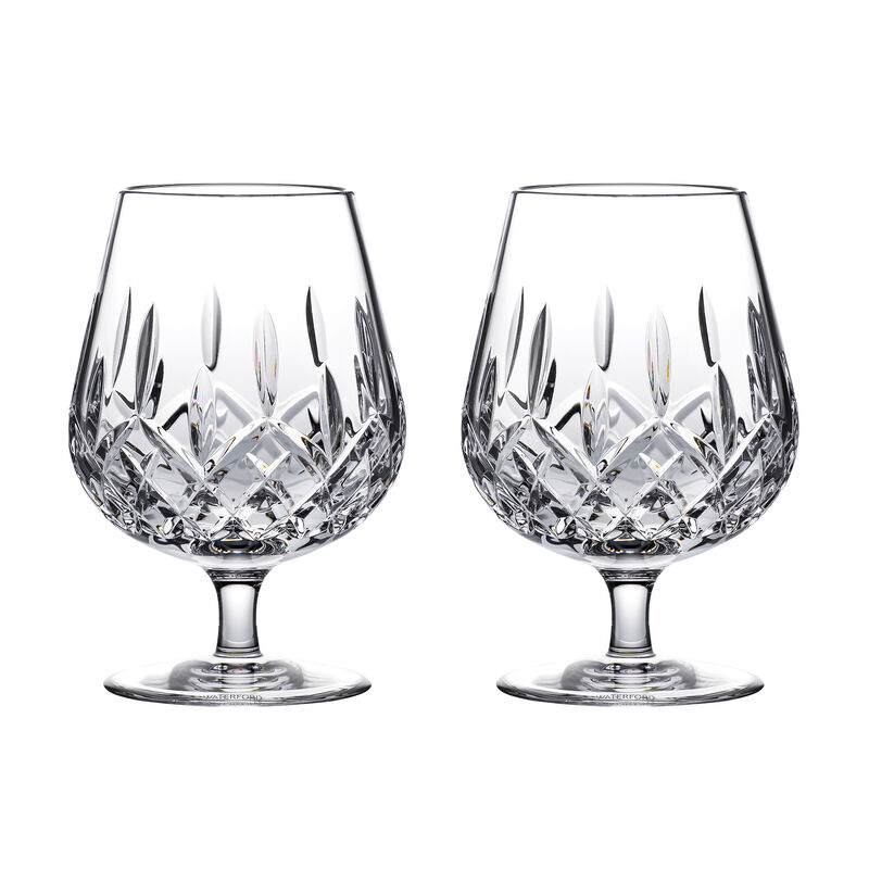 Waterford Crystal "Lismore Connoisseur" Set of 2 Brandy Balloon Glasses
