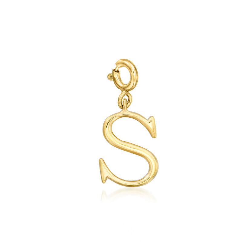 S - 18kt Gold Over Sterling Initial Charm | Ross Simons