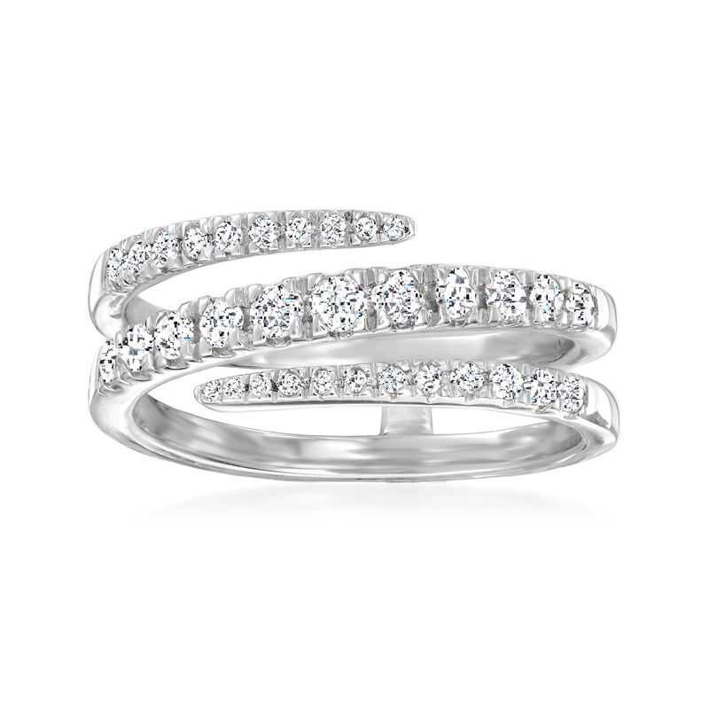 .50 ct. t.w. Diamond Wrap Ring in Sterling Silver | Ross Simons