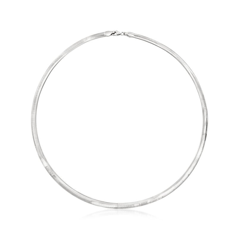 C. 1990 Vintage 5mm 14kt Two-Tone Gold Reversible Omega Necklace. 16 ...