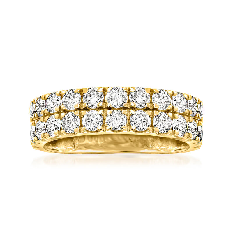 2.00 ct. t.w. Diamond Two-Row Ring in 14kt Yellow Gold