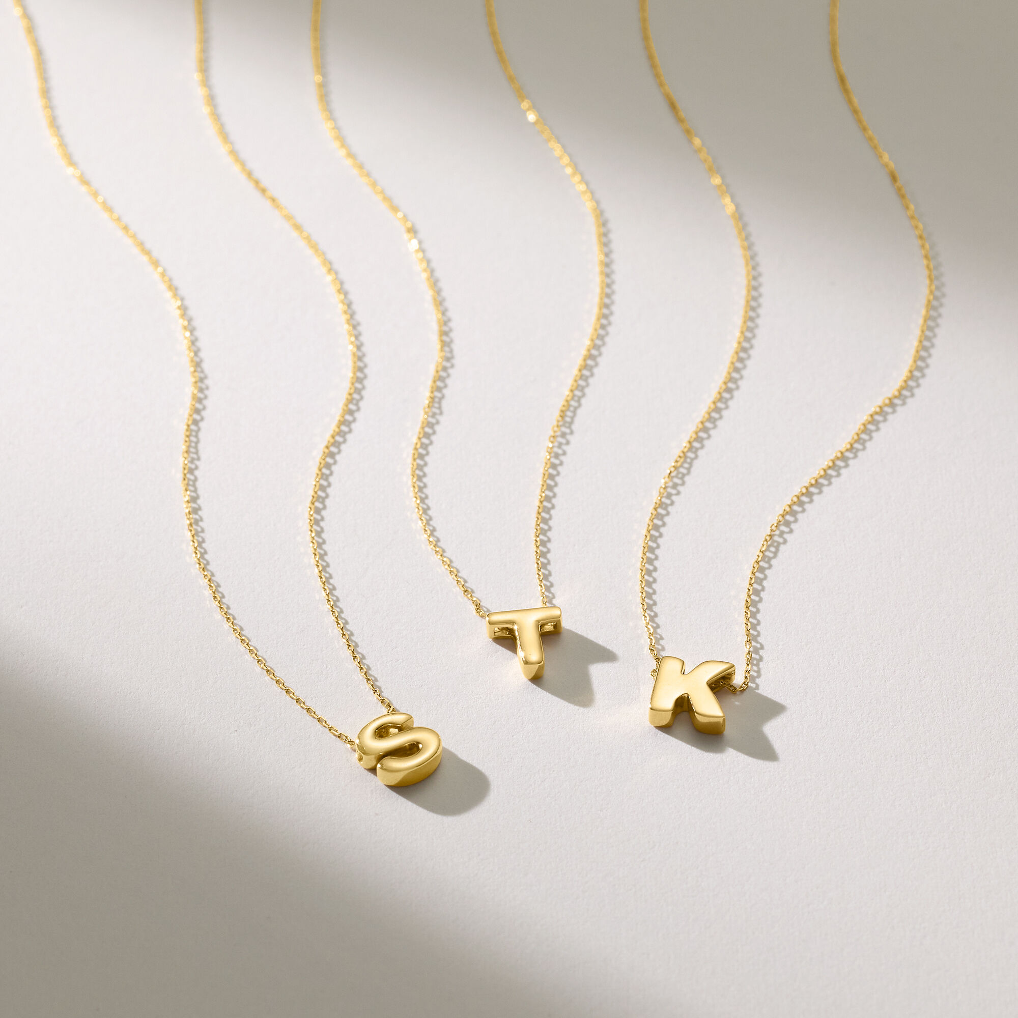 14kt Yellow Gold Mini Initial Necklace