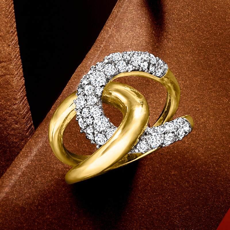 interlocking gold wedding rings