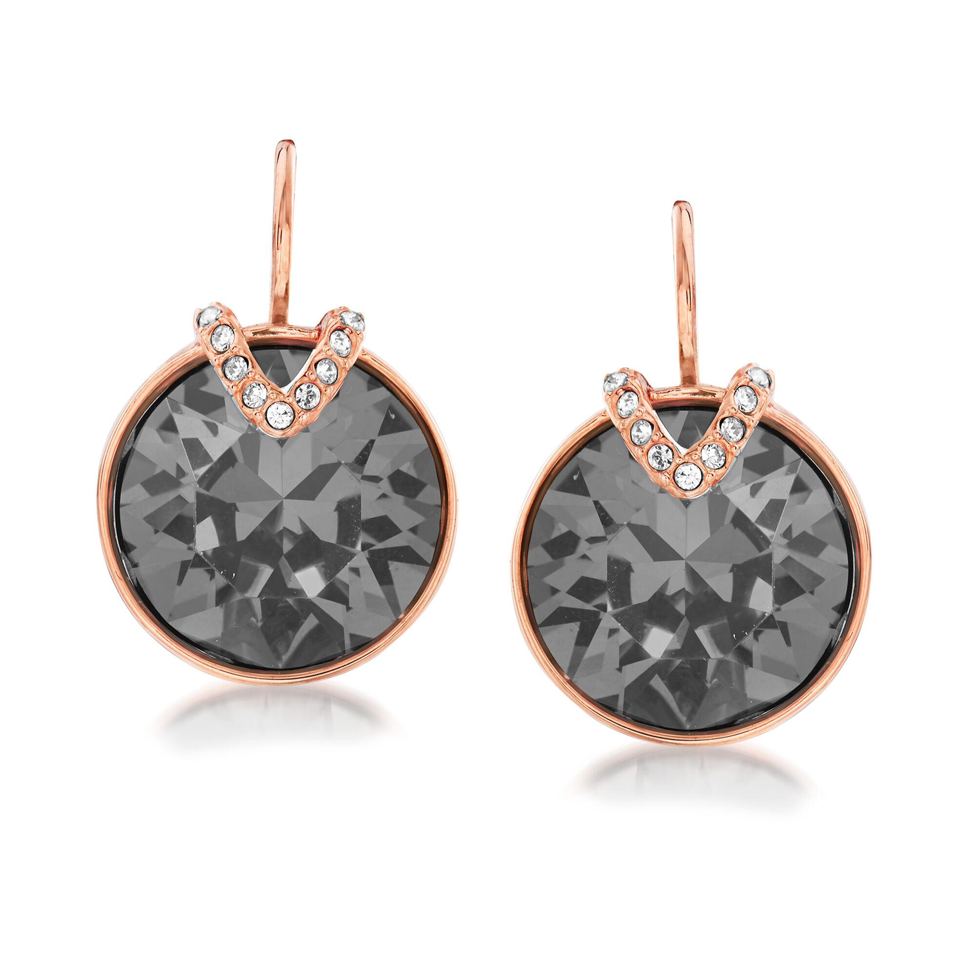 Gray crystal earrings store