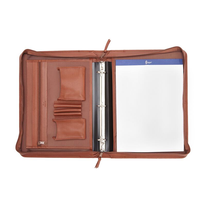 Royce Personalized Tan Leather Writing Portfolio Binder | Ross Simons