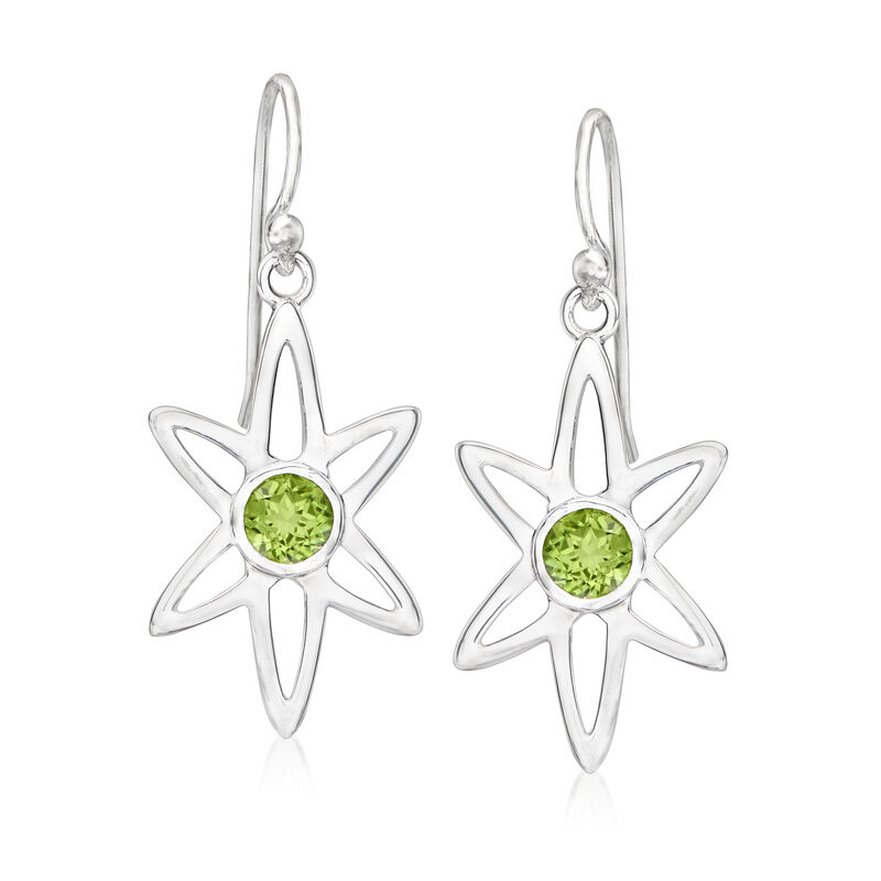 Zina Sterling Silver "Galaxy" .90 ct. t.w. Peridot Drop Earrings | Ross ...