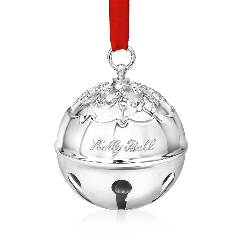 Reed & Barton 2024 Annual Silver Plate Holly Bell Ornament - 49th ...