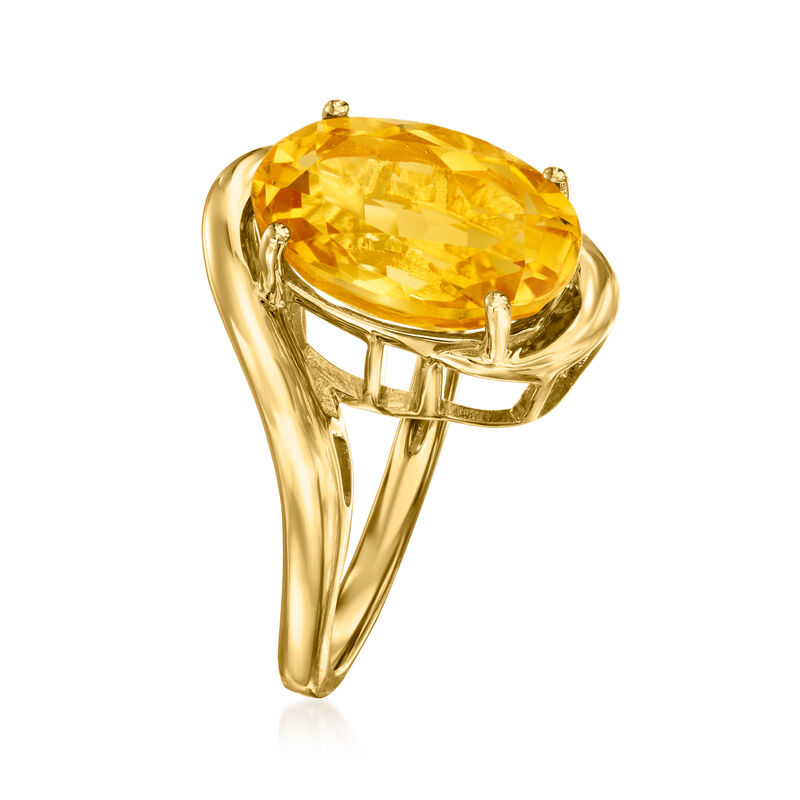 5.00 Carat Citrine Wavy Ring in 18kt Gold Over Sterling | Ross Simons
