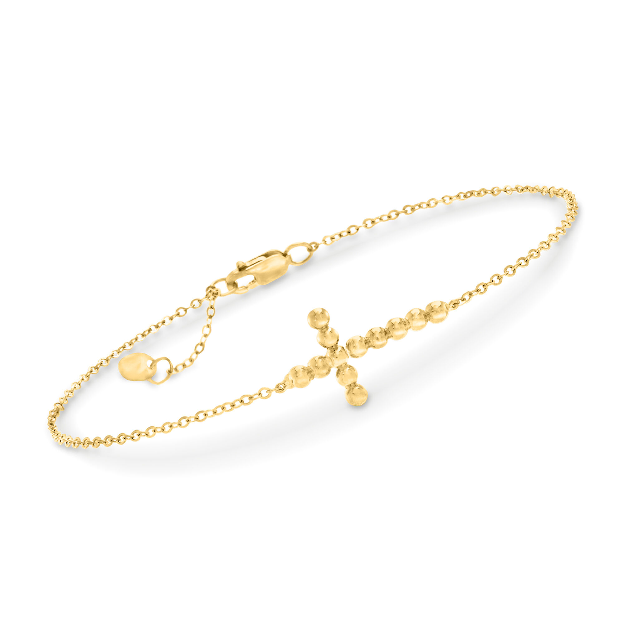 Beaded sideways cross bracelet store