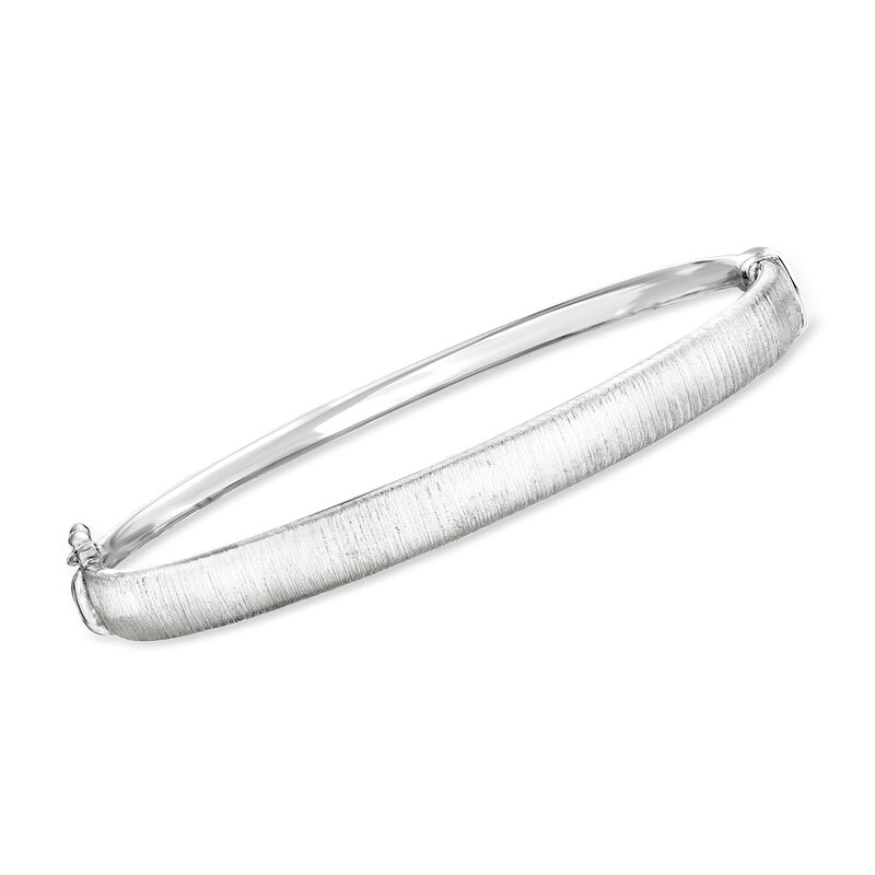brushed silver bangle