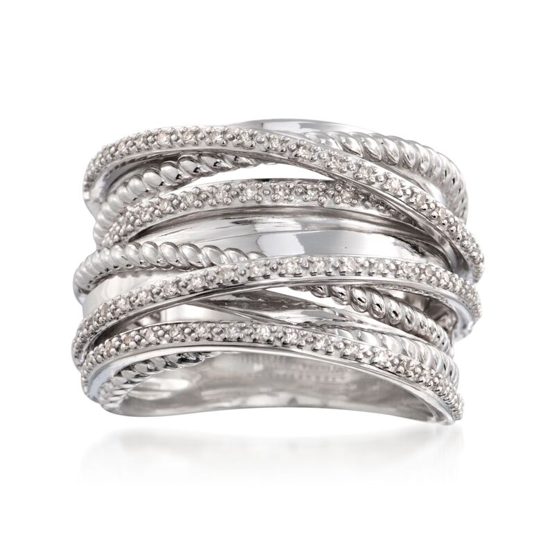 .25 ct. t.w. Diamond Highway Ring in Sterling Silver