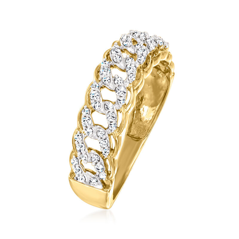 .25 ct. t.w. Diamond Curb-Link Ring in 14kt Yellow Gold | Ross Simons