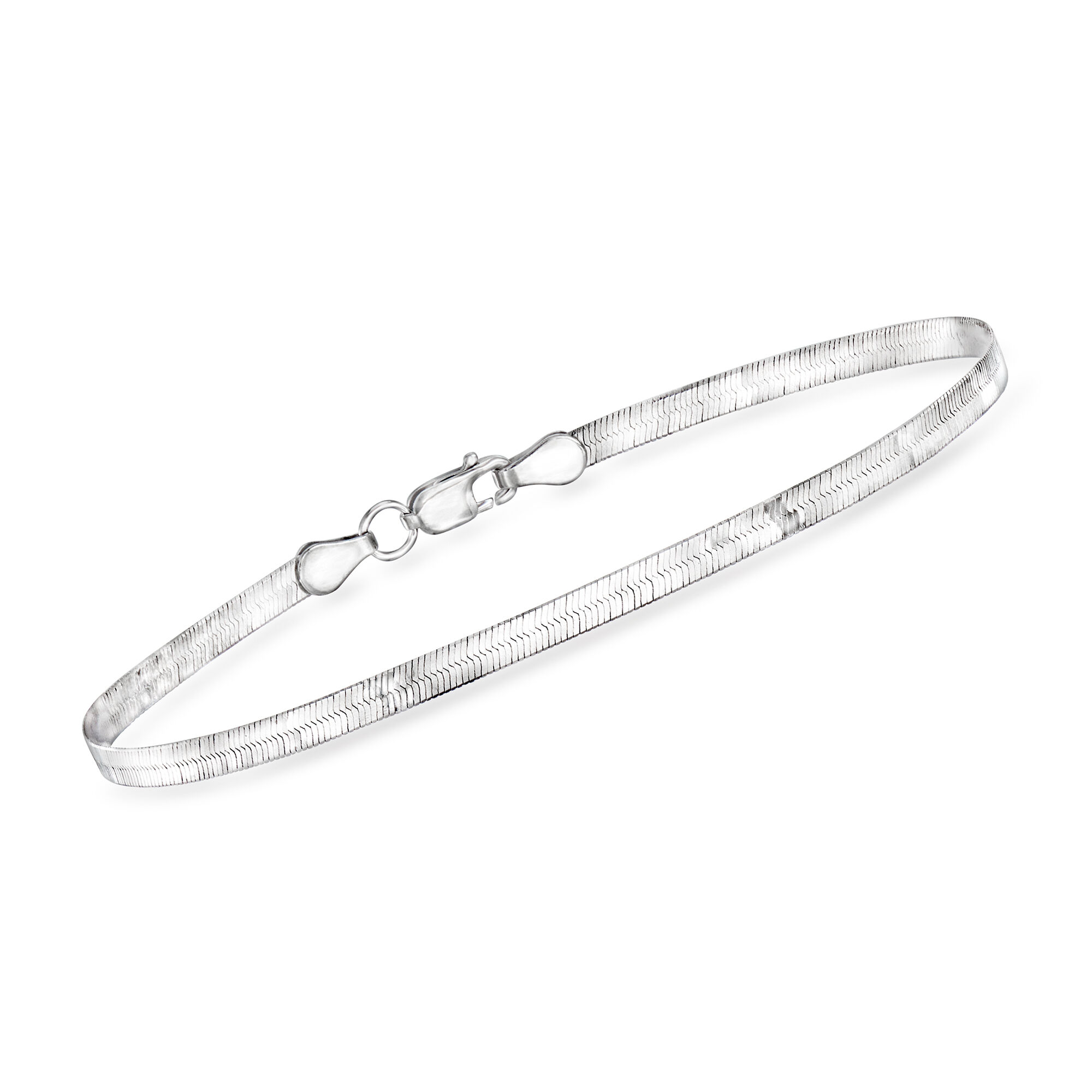 White gold herringbone bracelet store