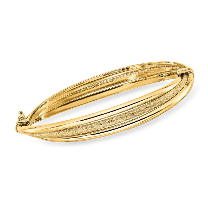 Italian 14kt Yellow Gold Multi-Strand Bangle Bracelet. 7"