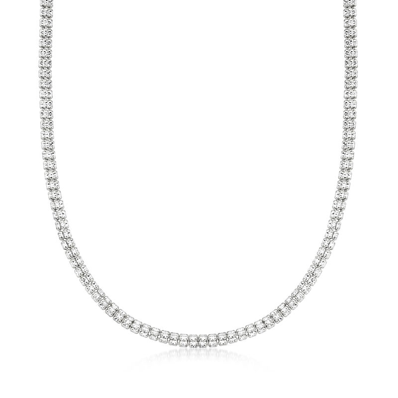 Italian Sterling Silver Ice-Barrel Chain Necklace. 16" | Ross Simons