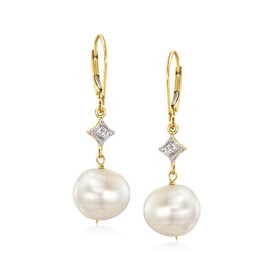 Gold Pearl Drop Earrings | Ross Simons