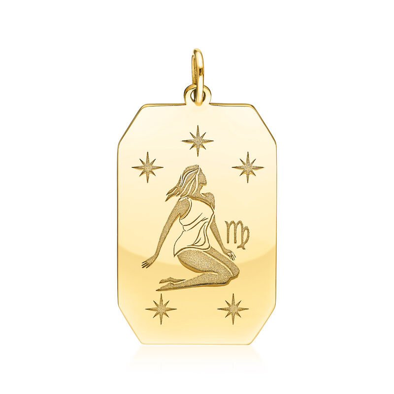 Virgo - 14kt Yellow Gold Zodiac Pendant | Ross Simons
