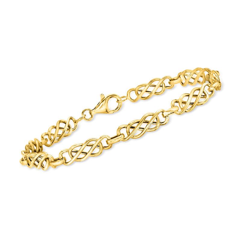 14kt Yellow Gold Double-Infinity Link Bracelet | Ross Simons