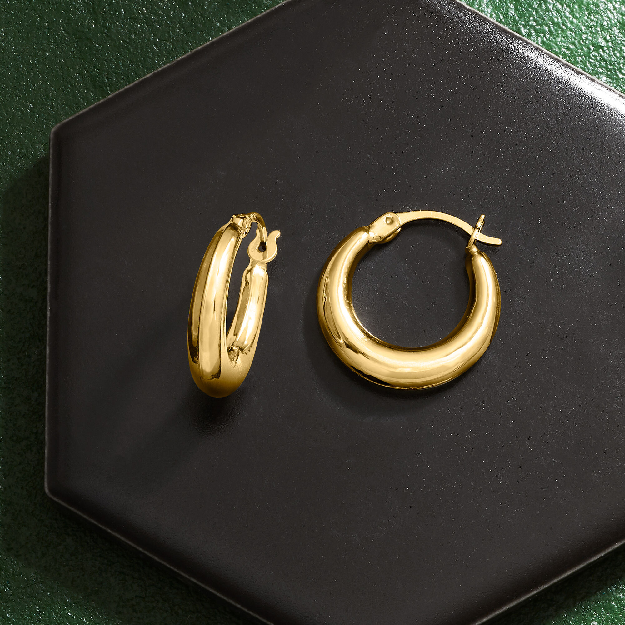 Ross simon gold hoop earrings store