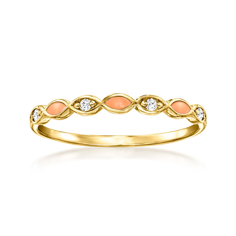 orange enamel ring