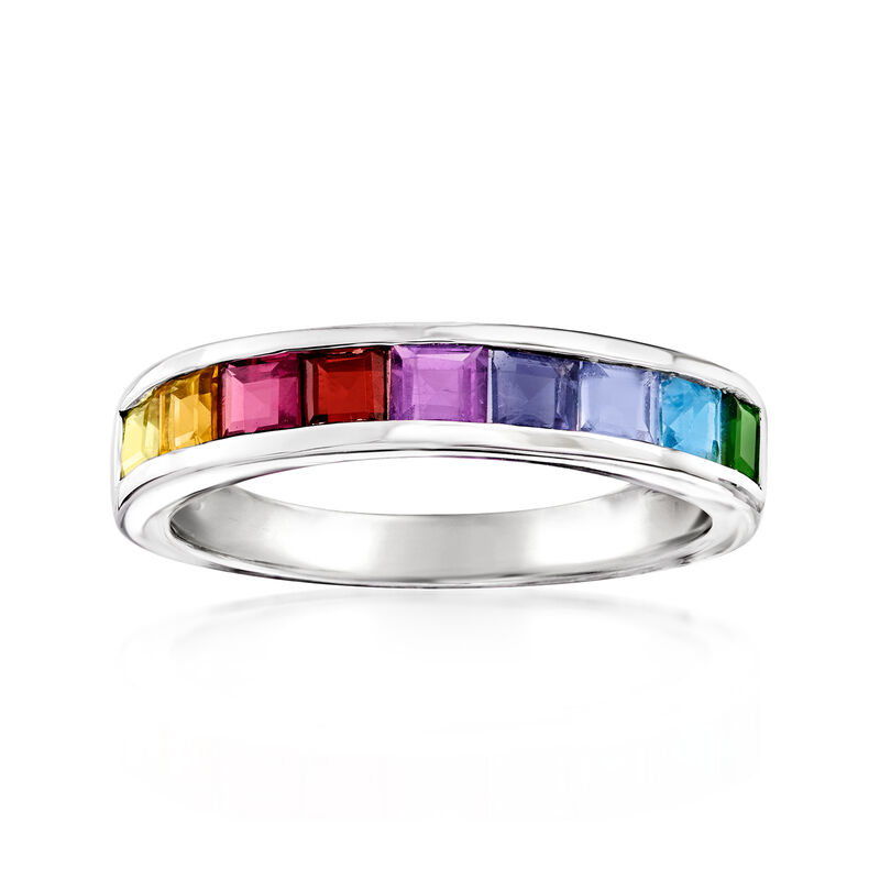 .90 ct. t.w. Multi-Gemstone Ring in Sterling Silver