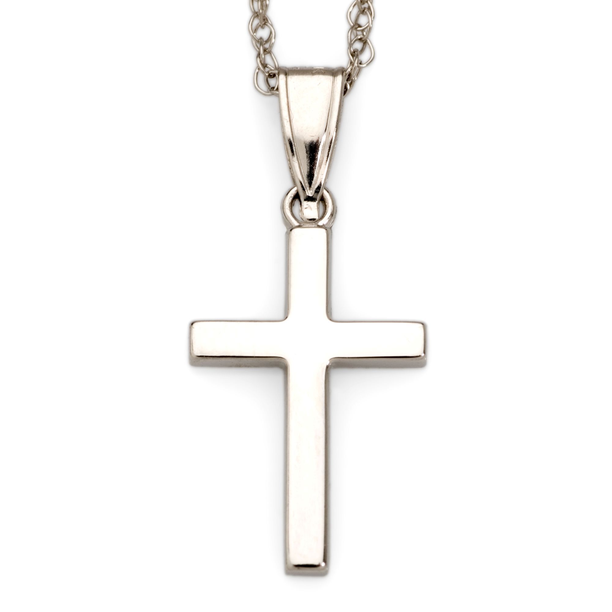 White gold chain cross store