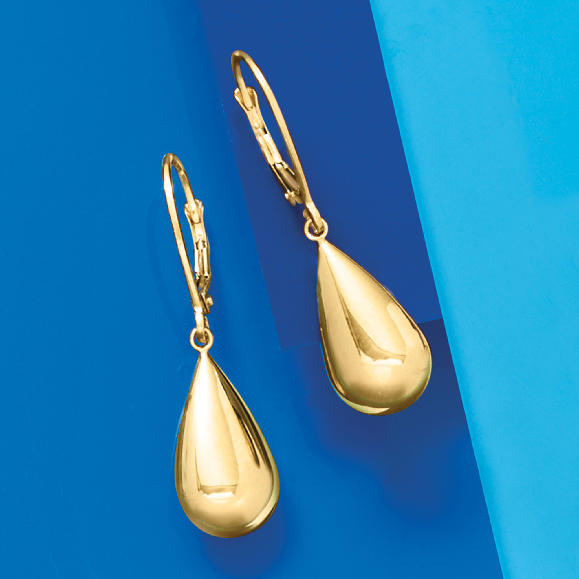 18kt Yellow Gold Teardrop Earrings