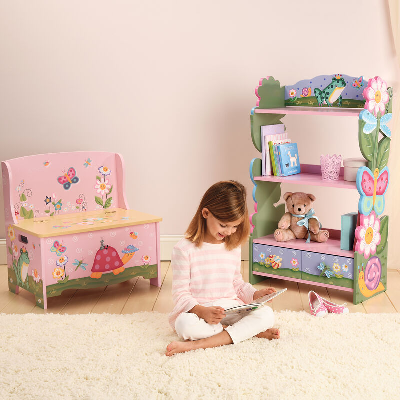 Fantasy Fields "Magic Garden" Wooden Storage Bench | Ross Simons