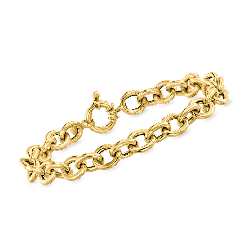 Italian 18kt Yellow Gold Cable-Chain Bracelet | Ross Simons