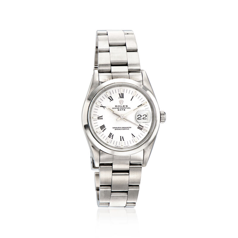 Pre-Owned Rolex Date Men's 34mm Automatic Stainless Steel Watch | Ross ...