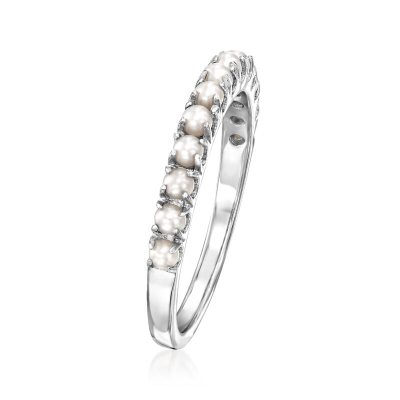 2mm Cultured Pearl Ring in Sterling Silver