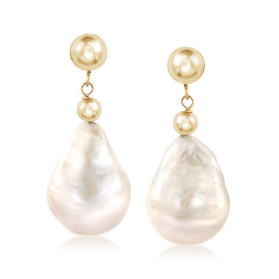 Gold Pearl Drop Earrings | Ross Simons
