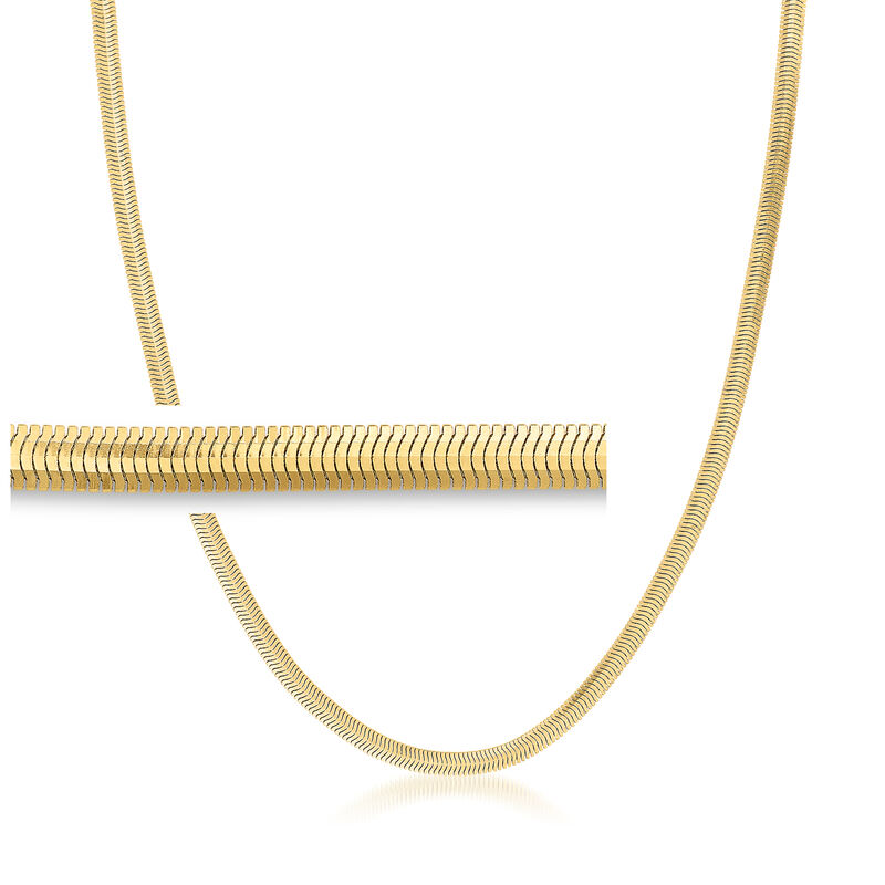 4.2mm 14kt Yellow Gold Snake-Chain Necklace | Ross Simons