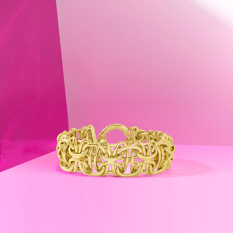 14kt Yellow Gold Interlocking-Link Bracelet